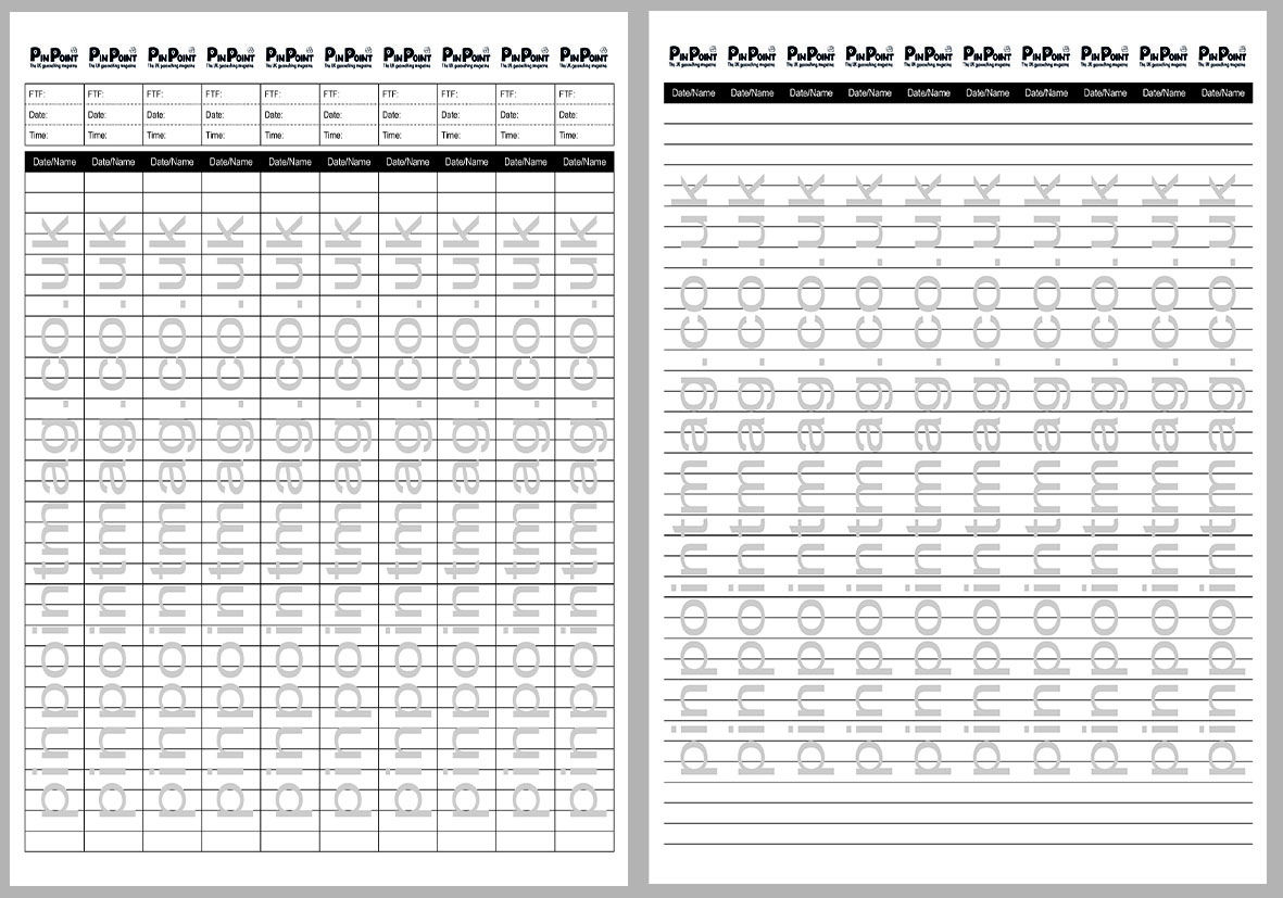 Printable Log Sheets - PinPoint Magazine